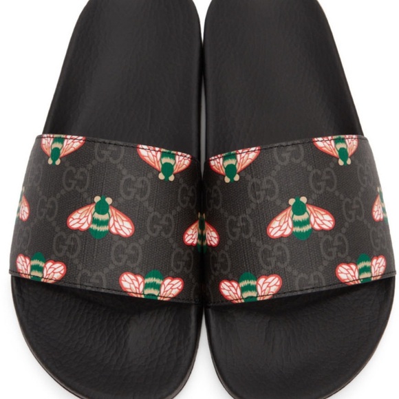 Gucci | Shoes | Gucci Supreme Bee Pool Slides | Poshmark